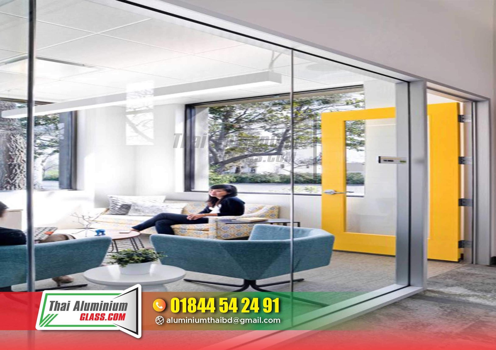 Full-Height Glass Partition